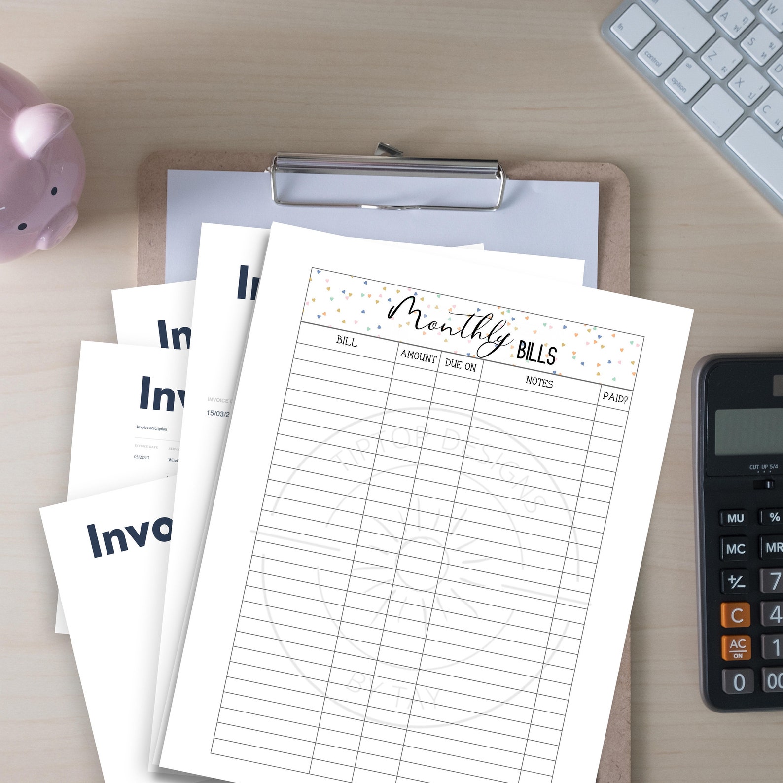 Bill Tracker Printable, Monthly Bill Pay Template, Downloadable PDF, 2 ...