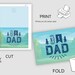 Printable Fathers Day Card, Number One Dad, Foldable Card, Nature Theme ...