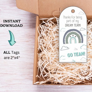 Employee Appreciation Gift Bundle, PRINTABLE Card & Tags, Team Gifts ...