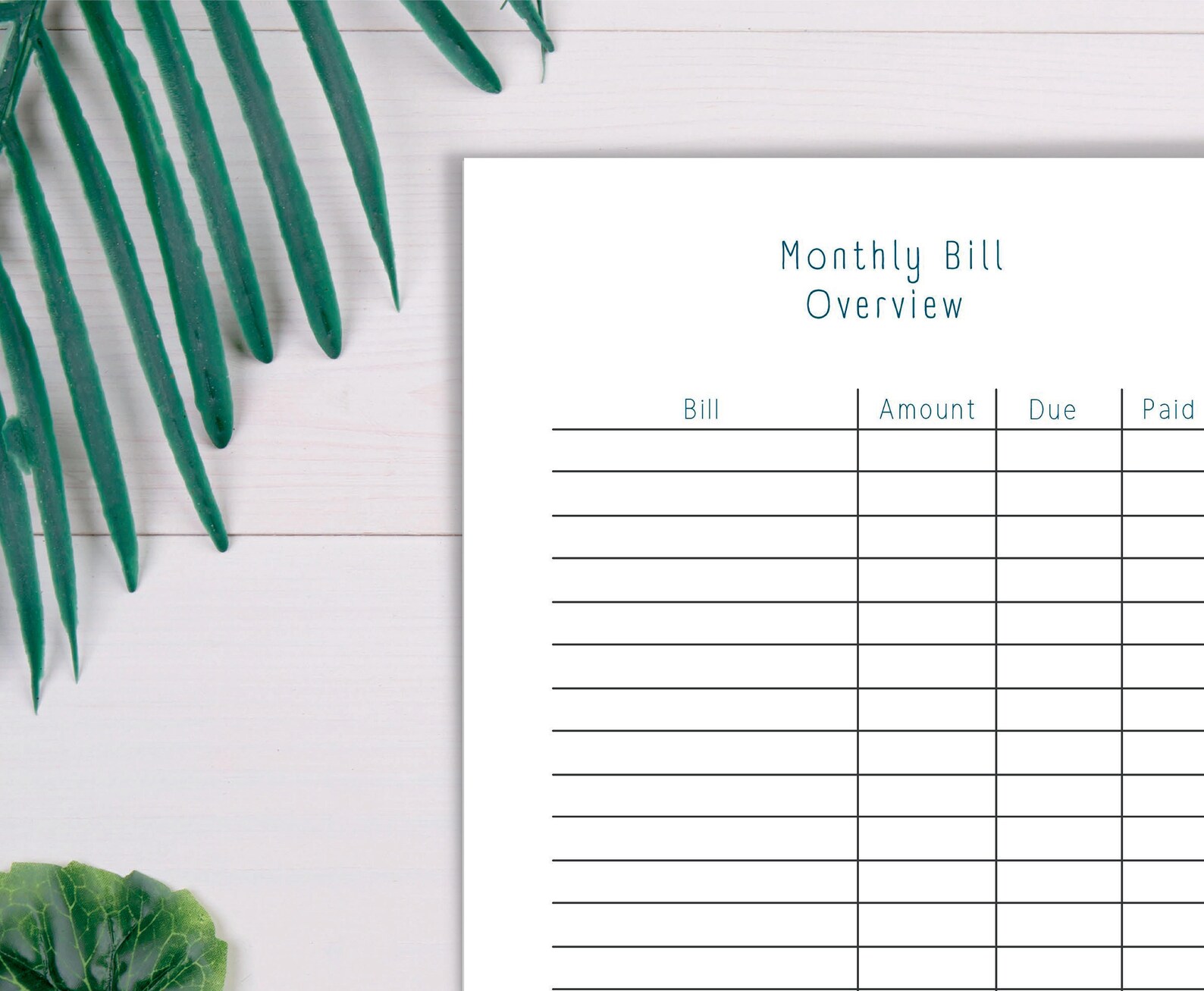 Bi Weekly Bill Tracker, Budget Planner Printable, Finance Tracker ...
