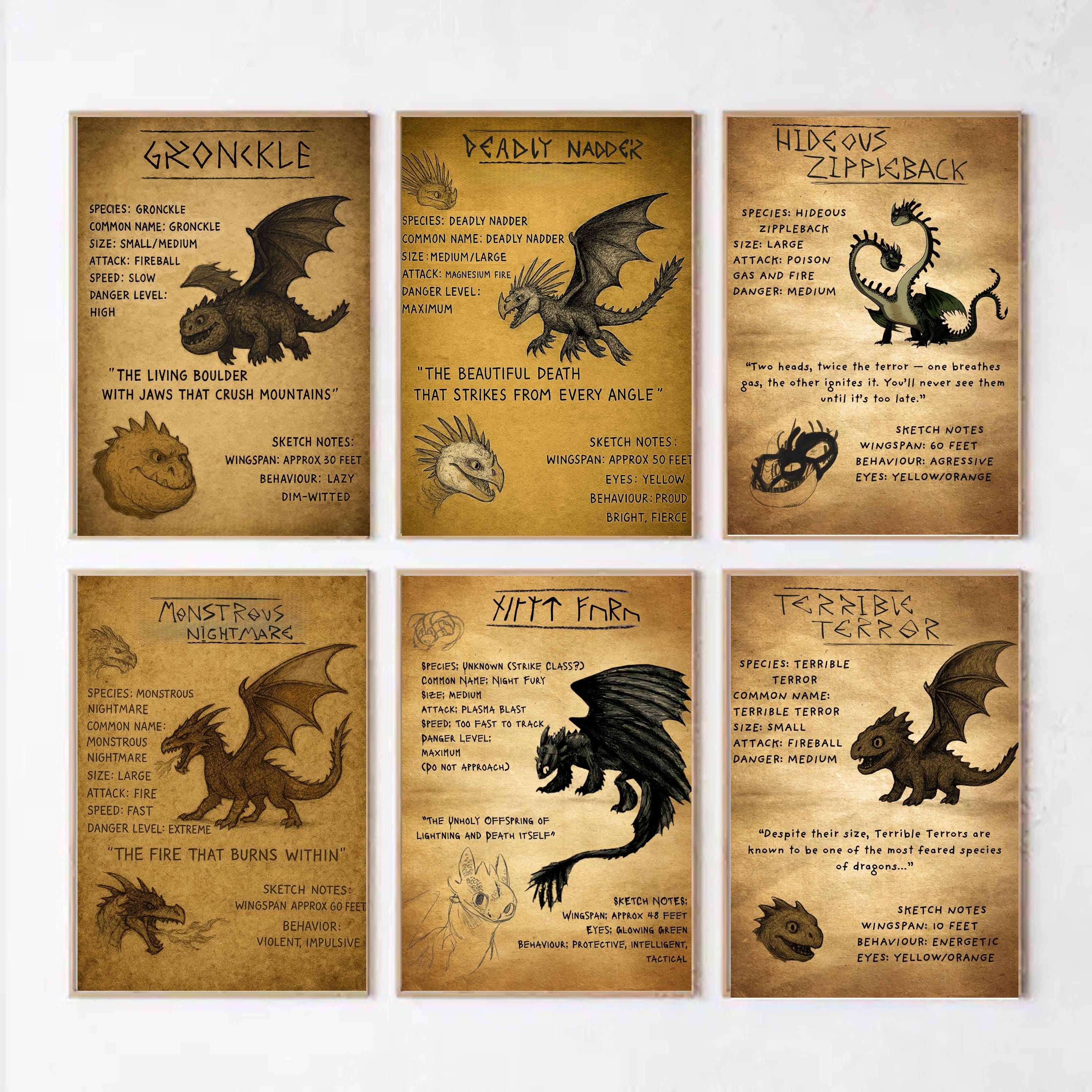 Httyd Digital Print How to Train Your Dragon Wall Art Poster Instant ...