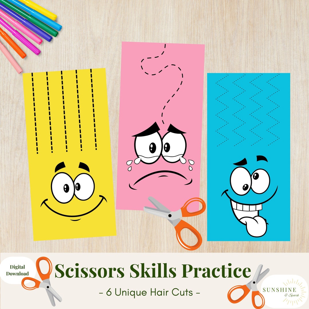 Scissor Skills Salon, Hair Cutting Fine Motor Game, Educational ...