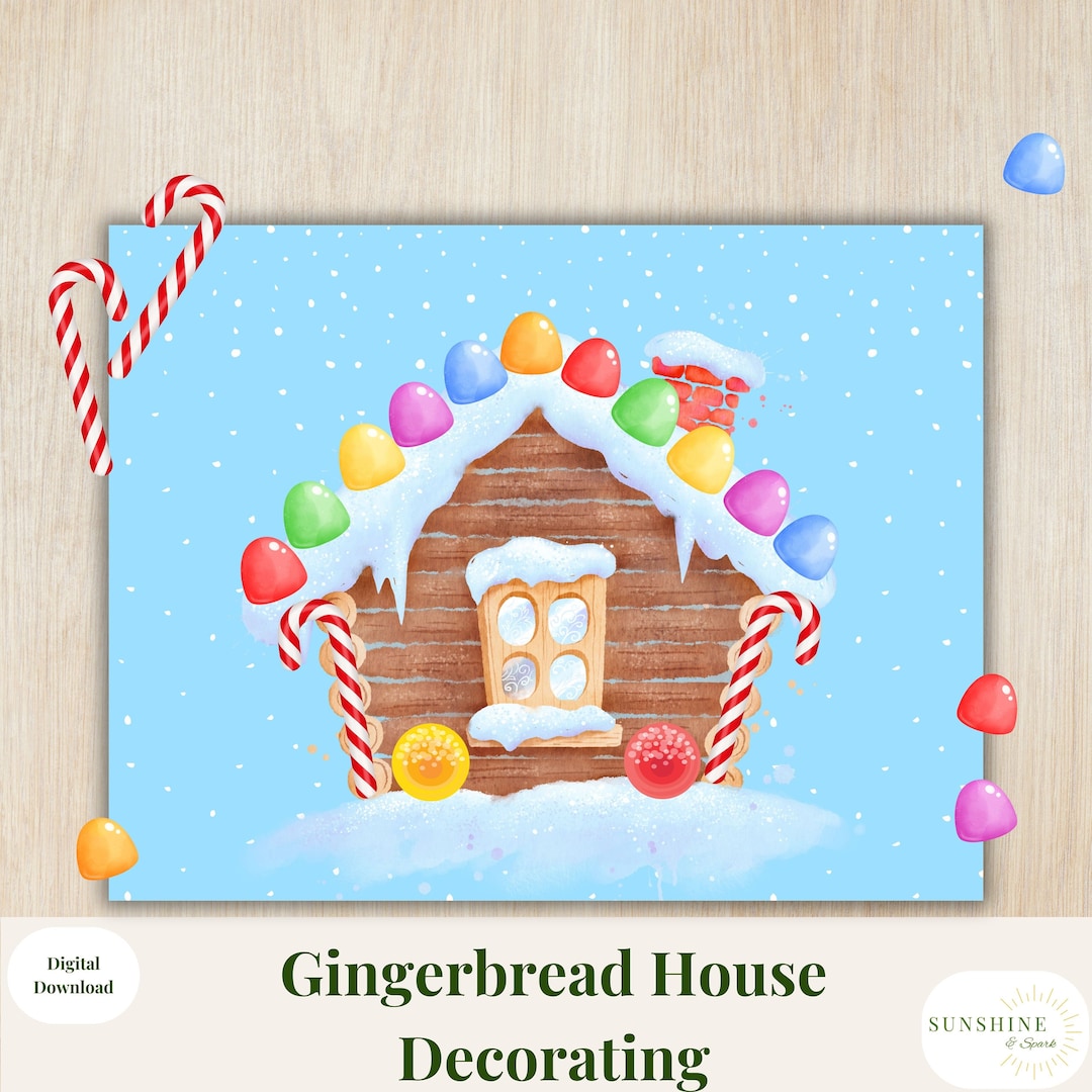 Build a Gingerbread House, Christmas Craft Gingerbread Activity ...
