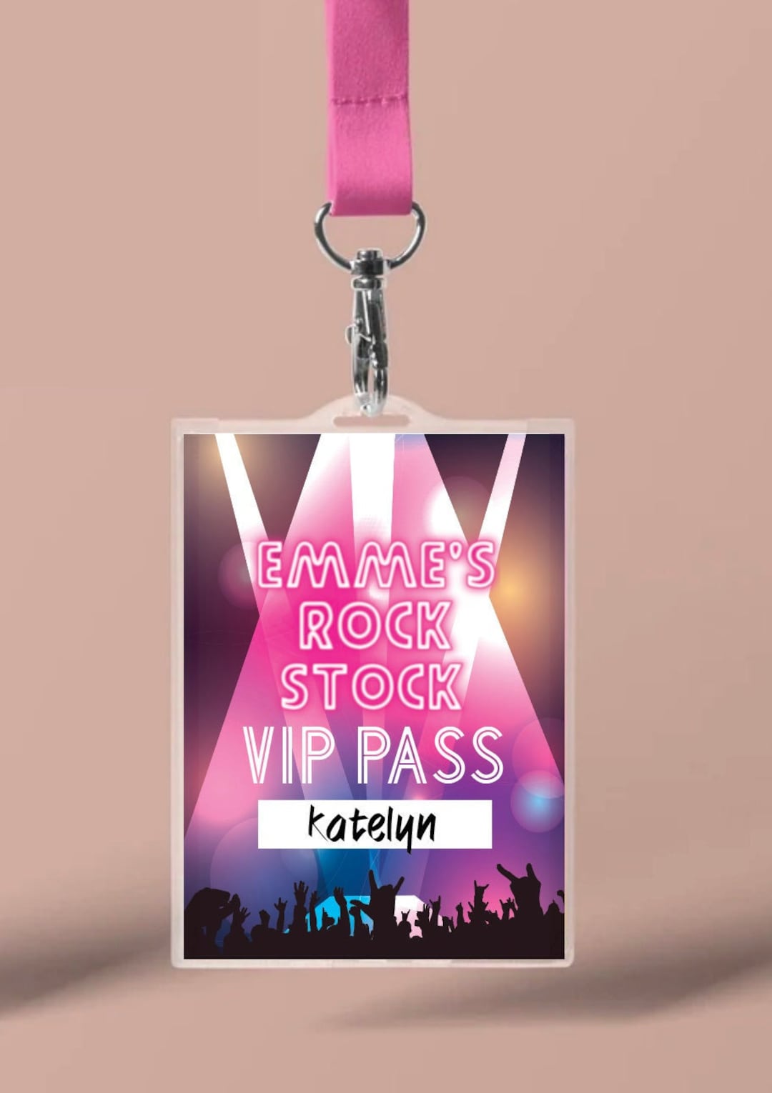 VIP Pass for Music Festival Birthday Party | Customizable Birthday Party Keepsake or Favor ...