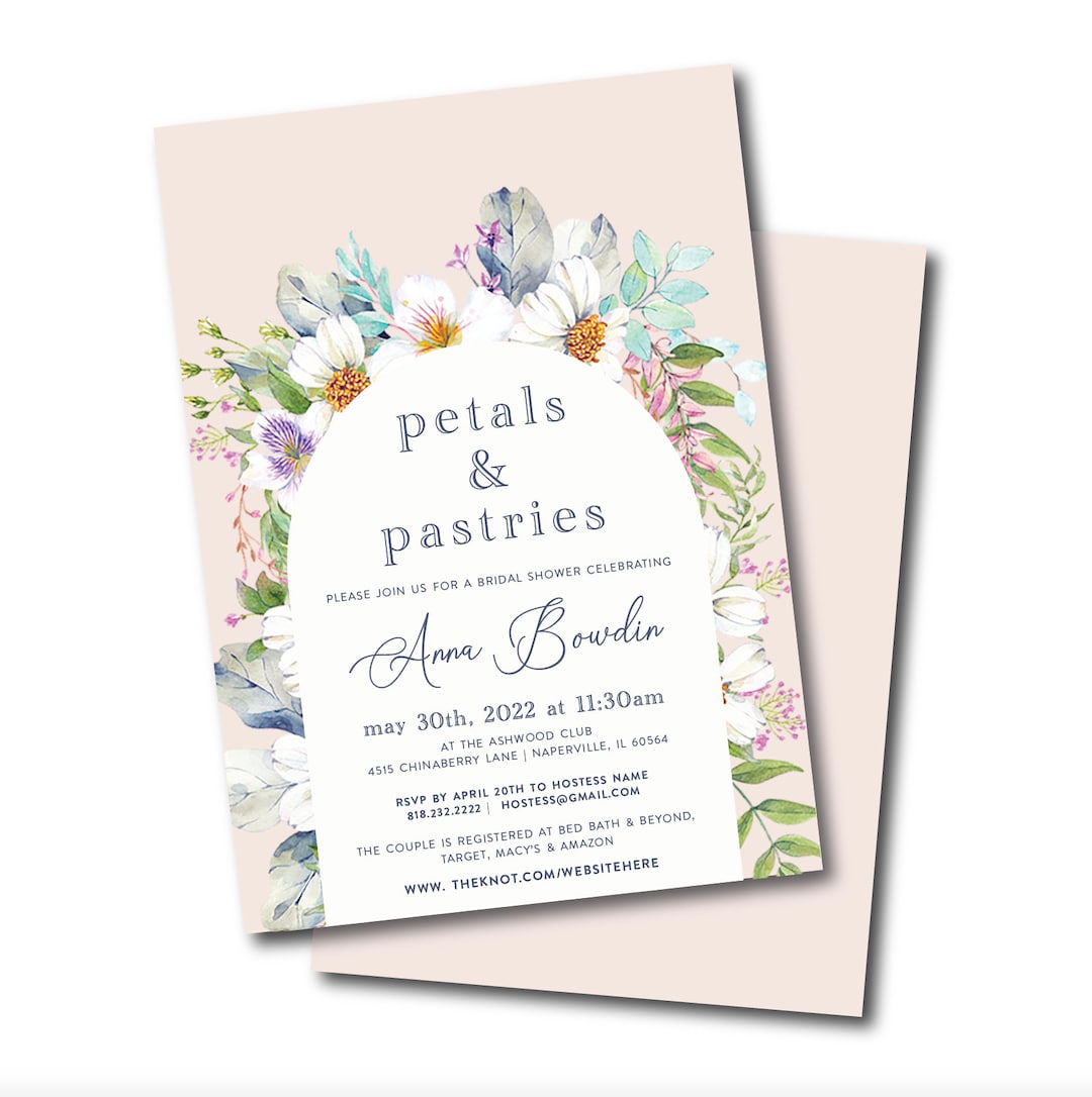 Petals & Pastries Bridal Shower Invitation | Tea Party | Garden Party ...