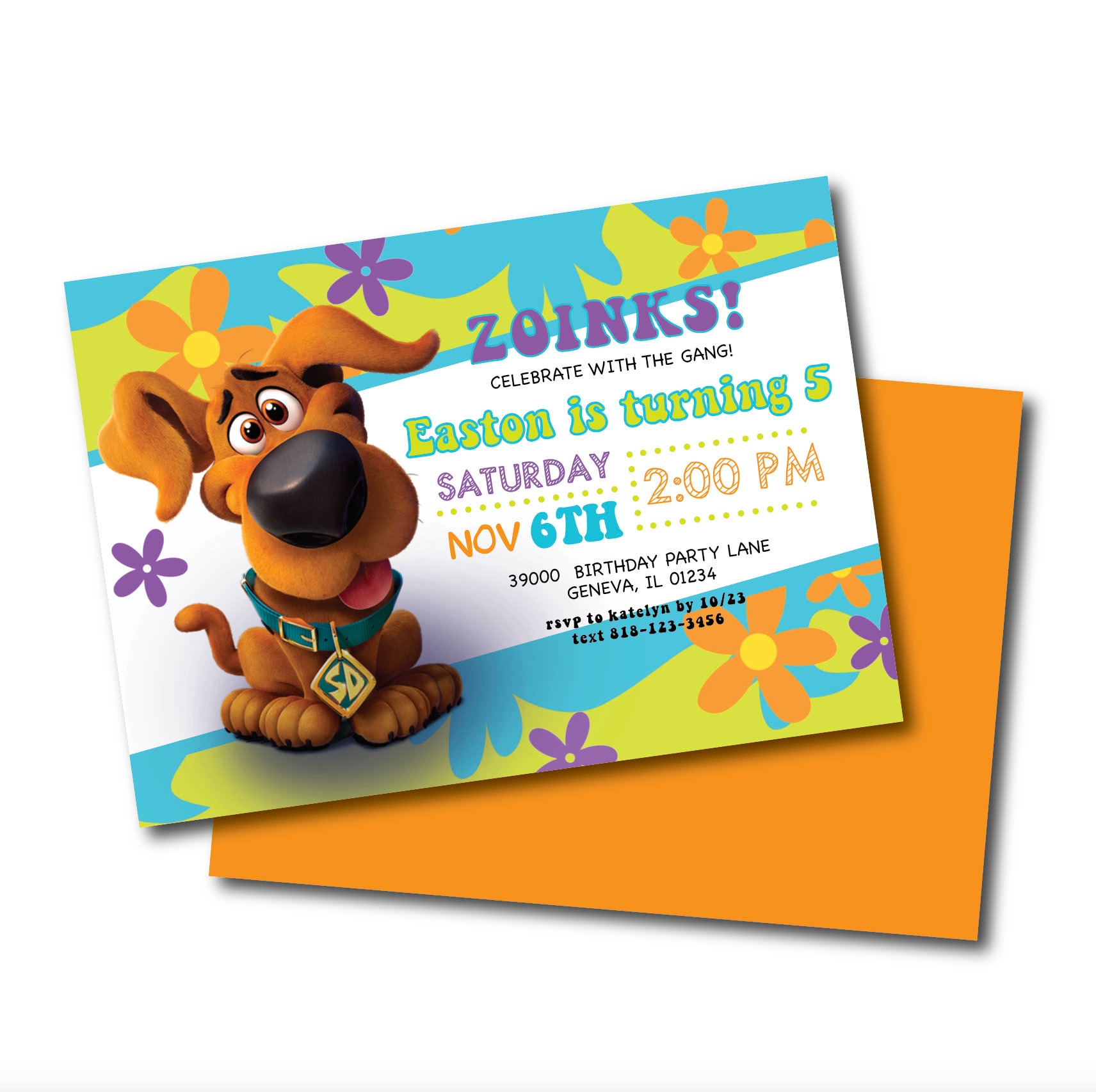 Scooby Doo Birthday Invitation Wording