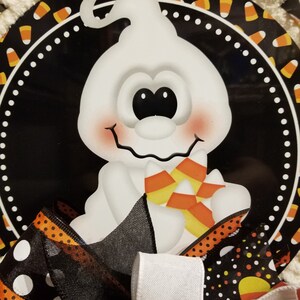 Chunky Yarn Halloween Ghost Candy Corn Yarn Door/wall - Etsy