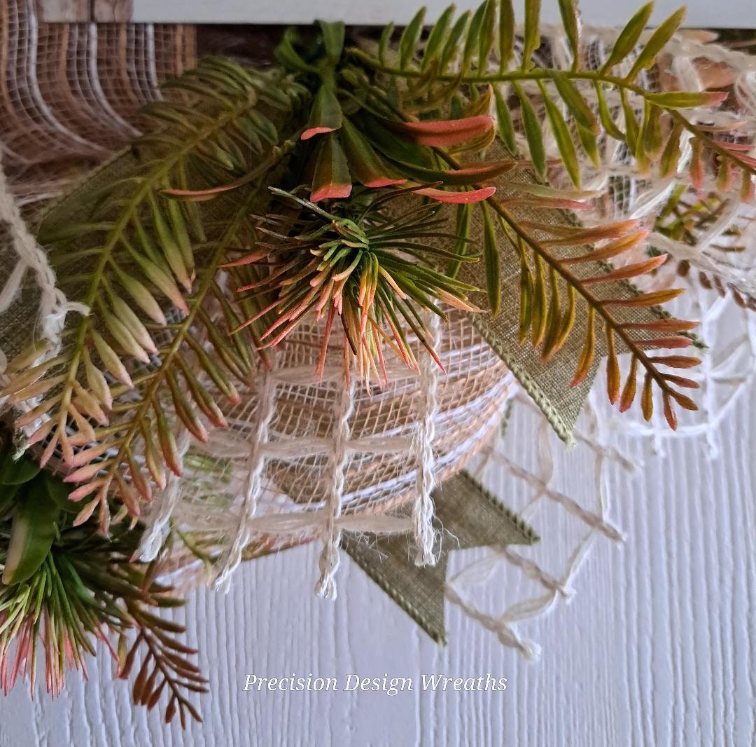 Amazing Grace Everyday Pancake Wreath, Religious Rustic Farmhouse Front ...