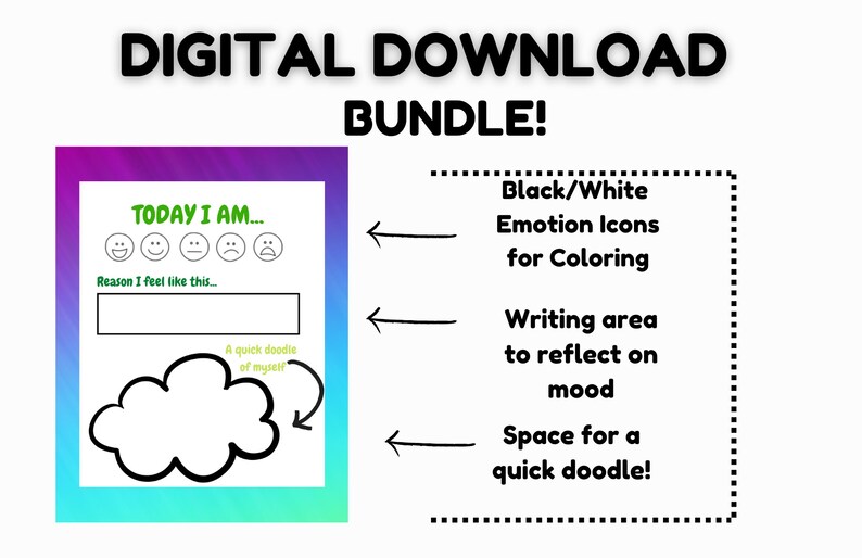 Daily Mood Check in Bundle Student Printable Mood Chart - Etsy