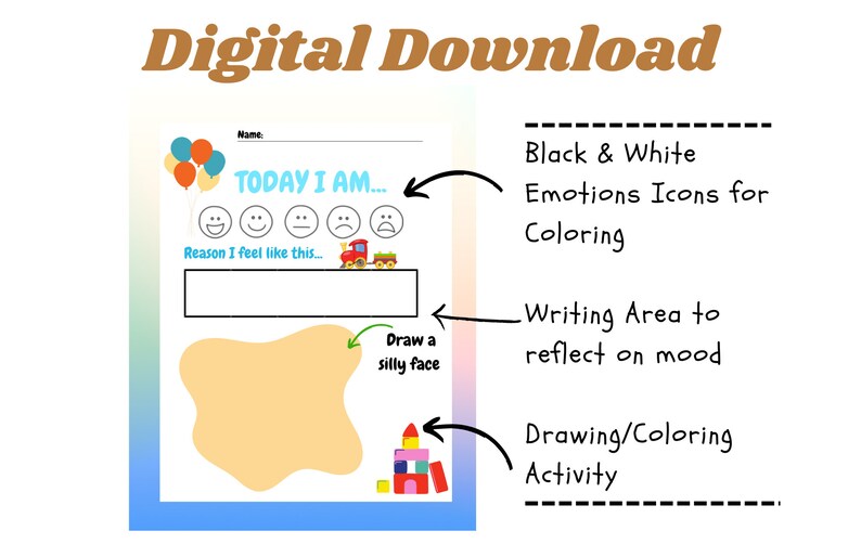 Daily Mood Check in Bundle Student Printable Mood Chart - Etsy