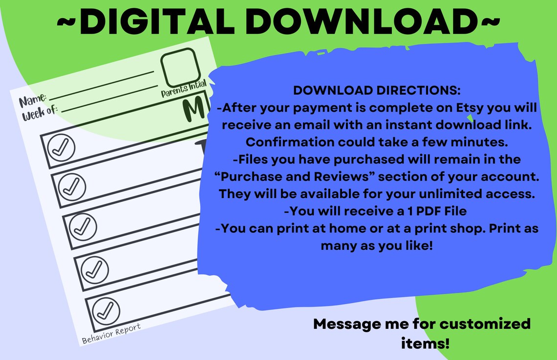 Printable Student Behavior Report K-2nd Grade PDF Send - Etsy