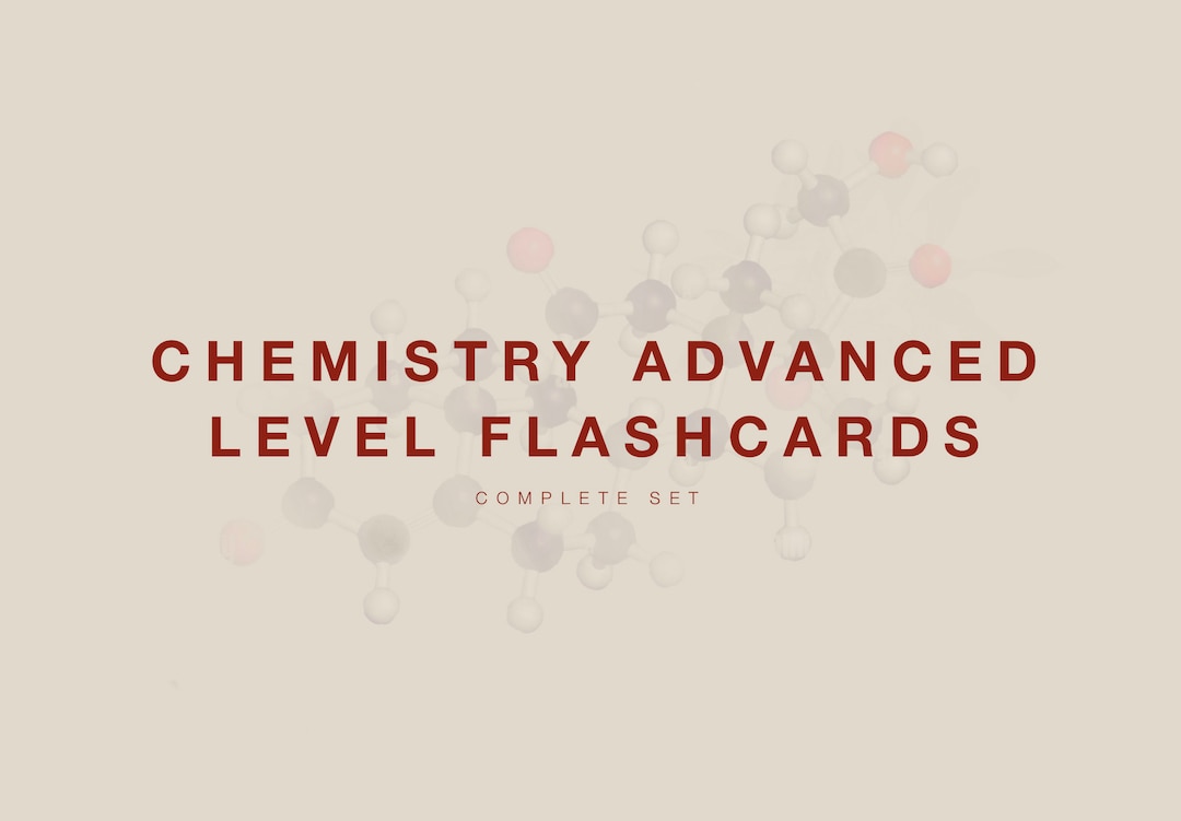 Chemistry A-level Flashcards - Etsy