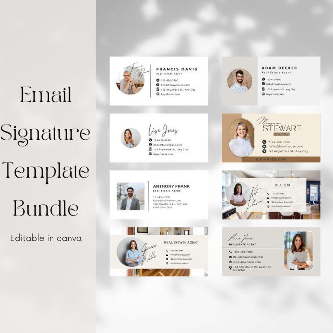 Professional Canva Email Signature Template for Gmail and Outlook - Etsy