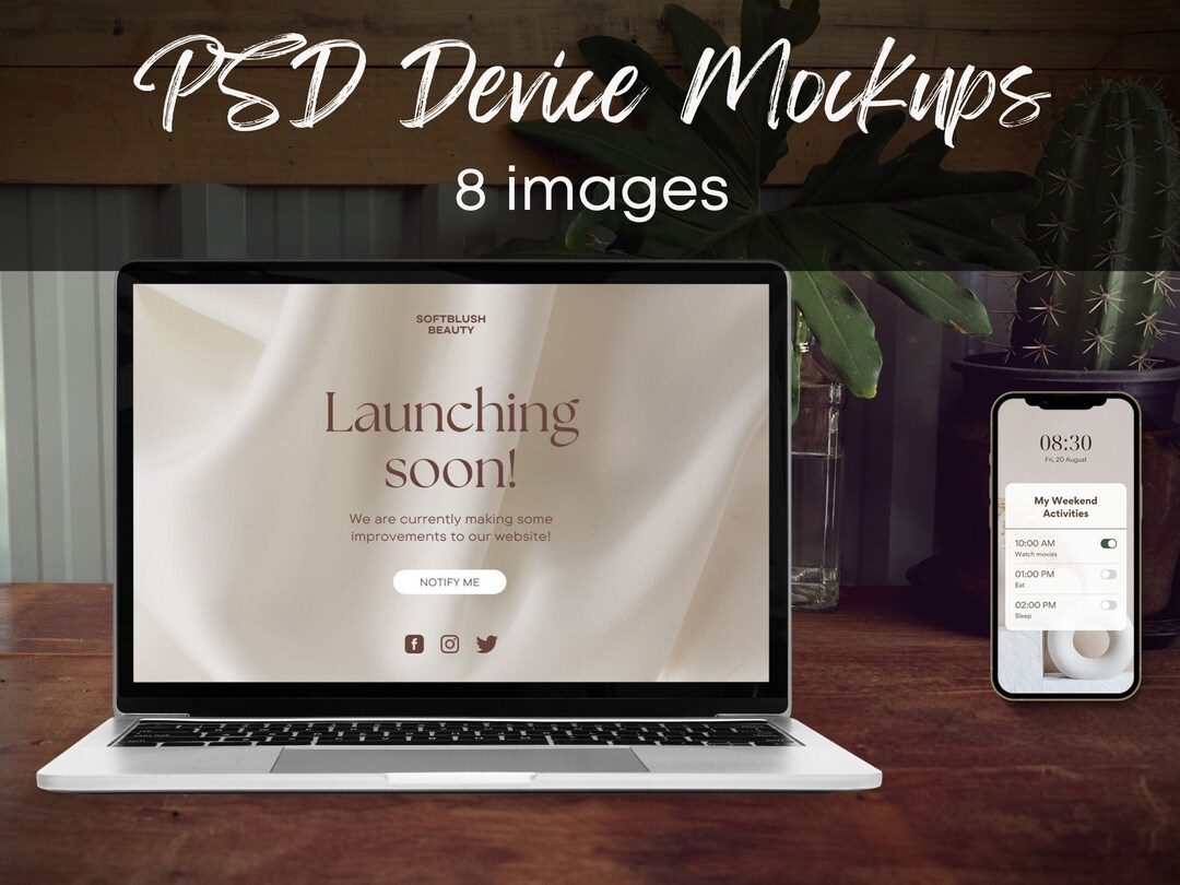 Versatile PSD Device Mockup Set: Laptop, Iphone, Tablet, Office Bundle ...
