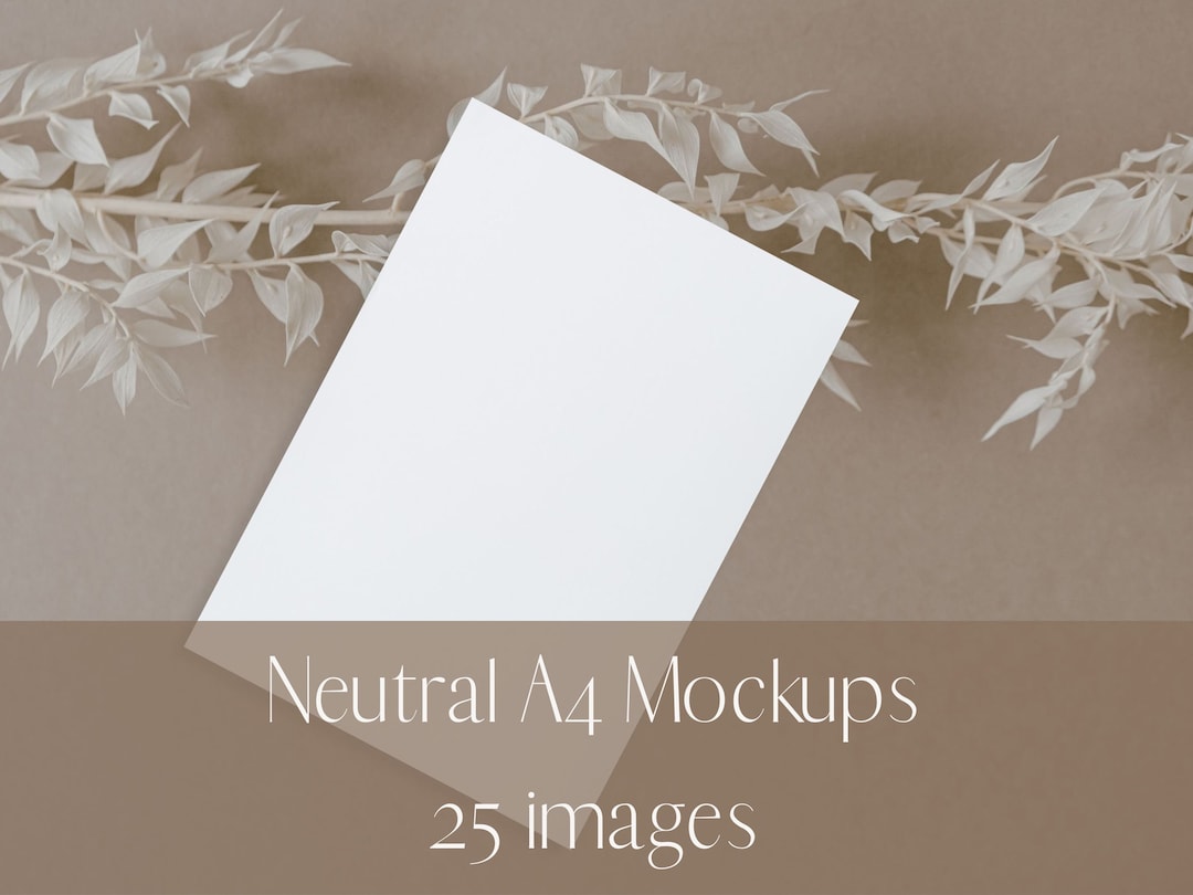 25 Neutral Mockups Bundle for A4, Resume, Desk, Note, Paper, Chart ...