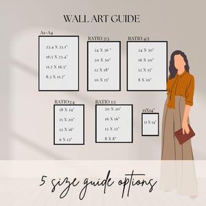 Digital Wall Art Size Guide Bundle for Photo and Canvas Sizing Charts ...