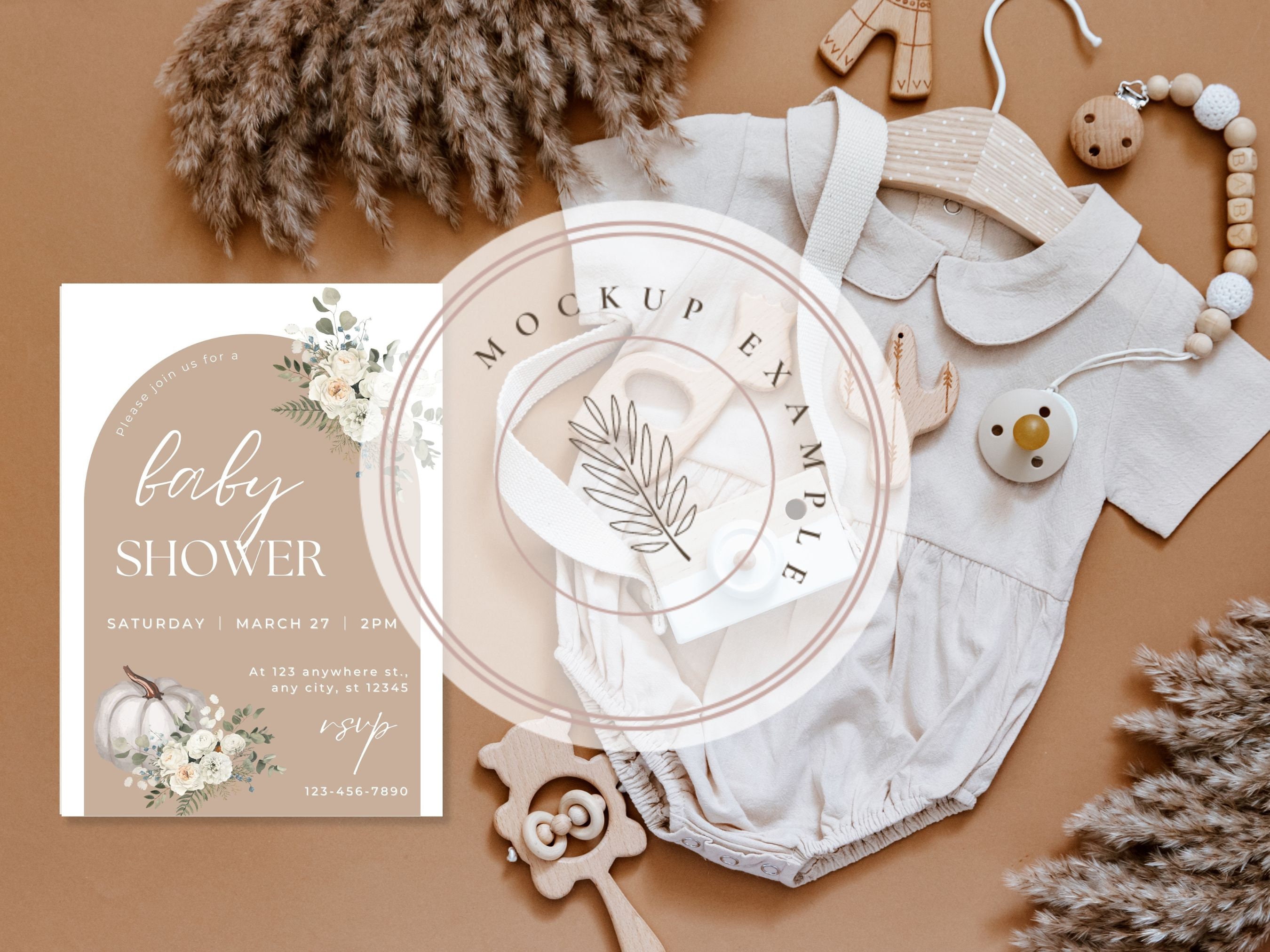 Invitation Mockup Baby Shower Mockup Bundle Gender Reveal - Etsy Canada
