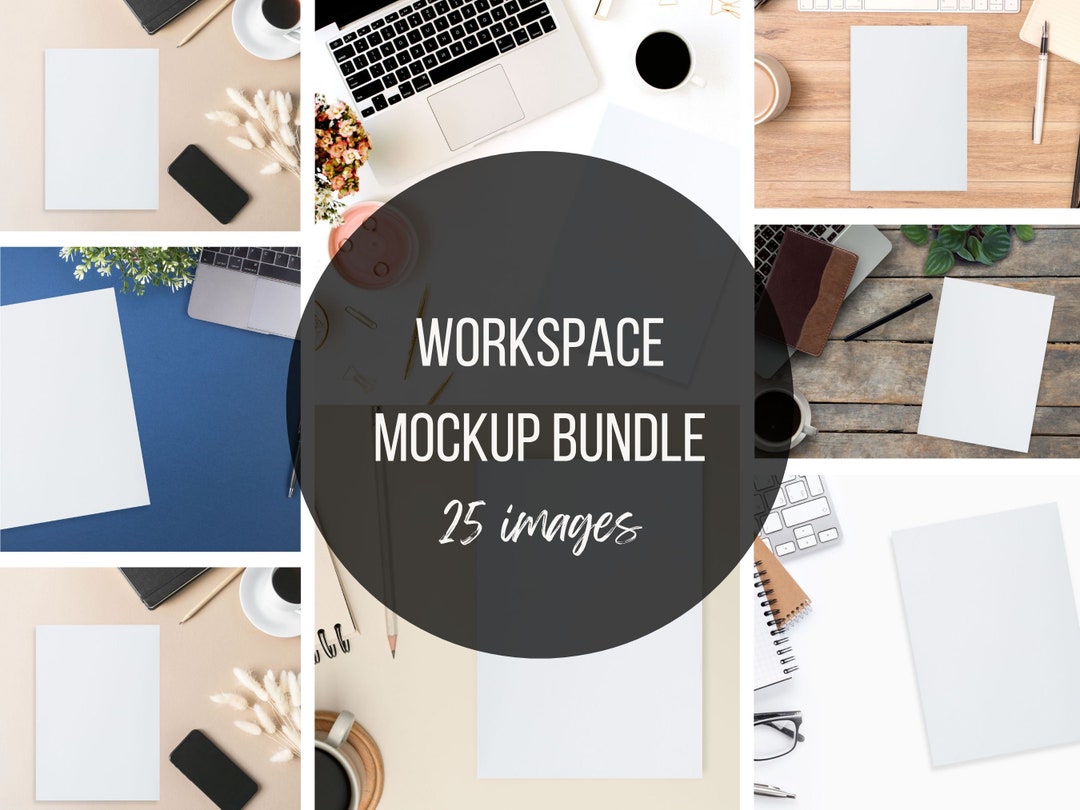 25 Unique A4 Desk and Office Workspace Image Mockups for Resume, Note ...