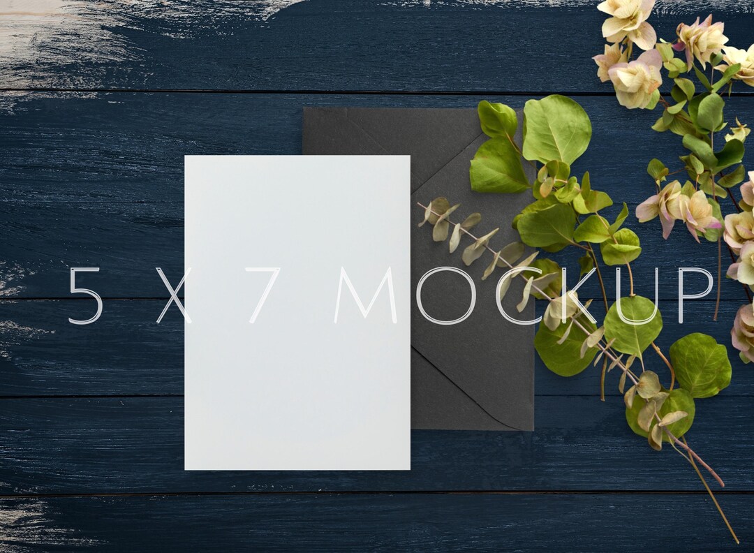 Invitation Mockup, Wedding Mockup, Invite Mockup, Shower Mockup, Blue ...