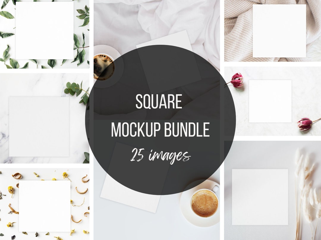Square Invitation Mockup, Wedding Mockup Bundle, Mock up Bundle ...