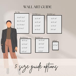 Digital Wall Art Size Guide Bundle for Photo and Canvas Sizing Charts ...