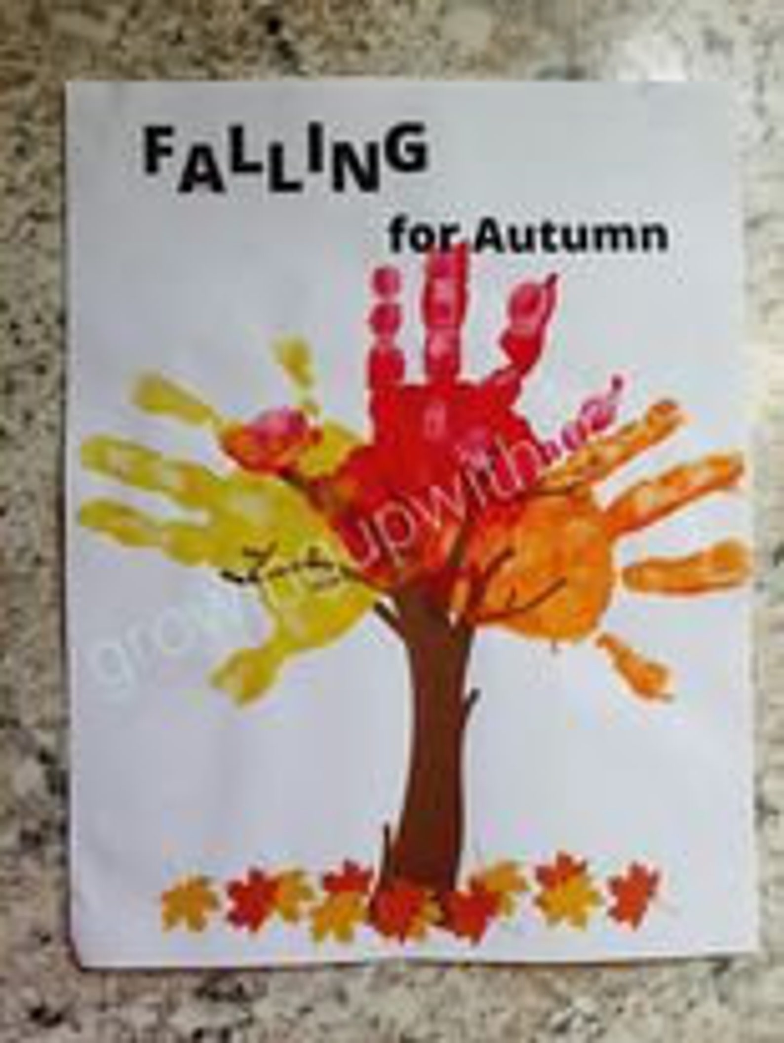 Fall Craft Printable, Fall Tree Printable, Autumn Printable, Handprint ...