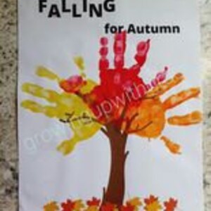 Fall Craft Printable, Fall Tree Printable, Autumn Printable, Handprint ...