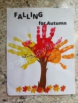 Fall Craft Printable, Fall Tree Printable, Autumn Printable, Handprint ...