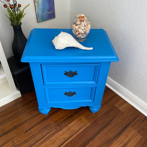 Blue Nightstand - Etsy
