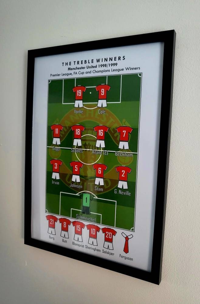 Manchester United 1999 Treble Winners Wall Print - Digital (PDF) Only ...