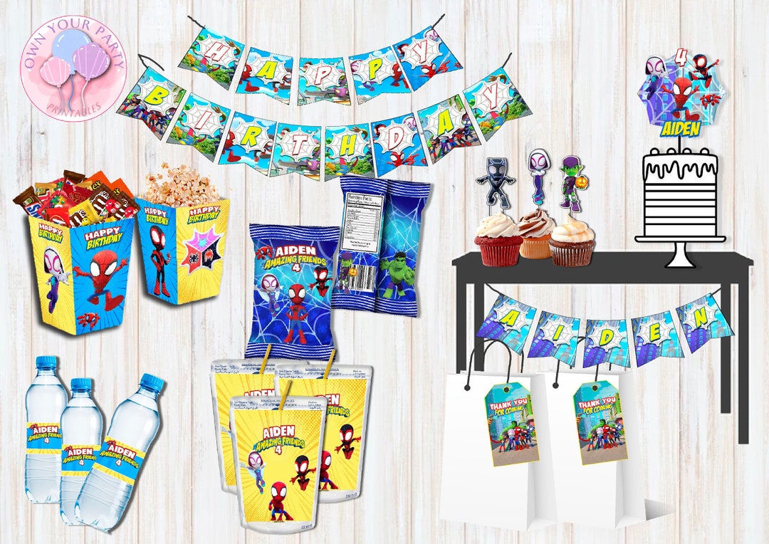 Spidey Party Kit Bundle Spidey and His Amazing Friends - Etsy