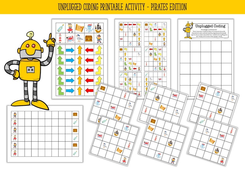 Unplugged Coding Printable Activity - Etsy