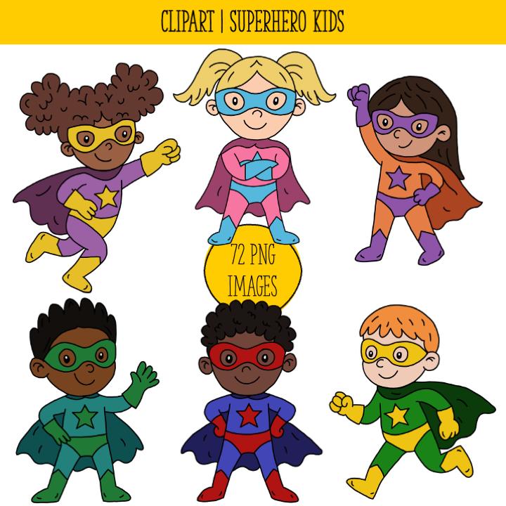 Clipart | Superhero Kids - Etsy