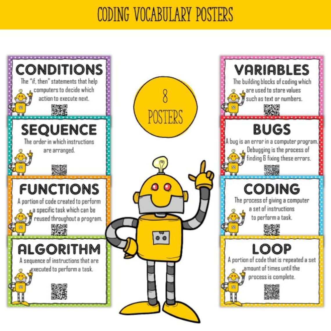 Coding Vocabulary Posters - Etsy