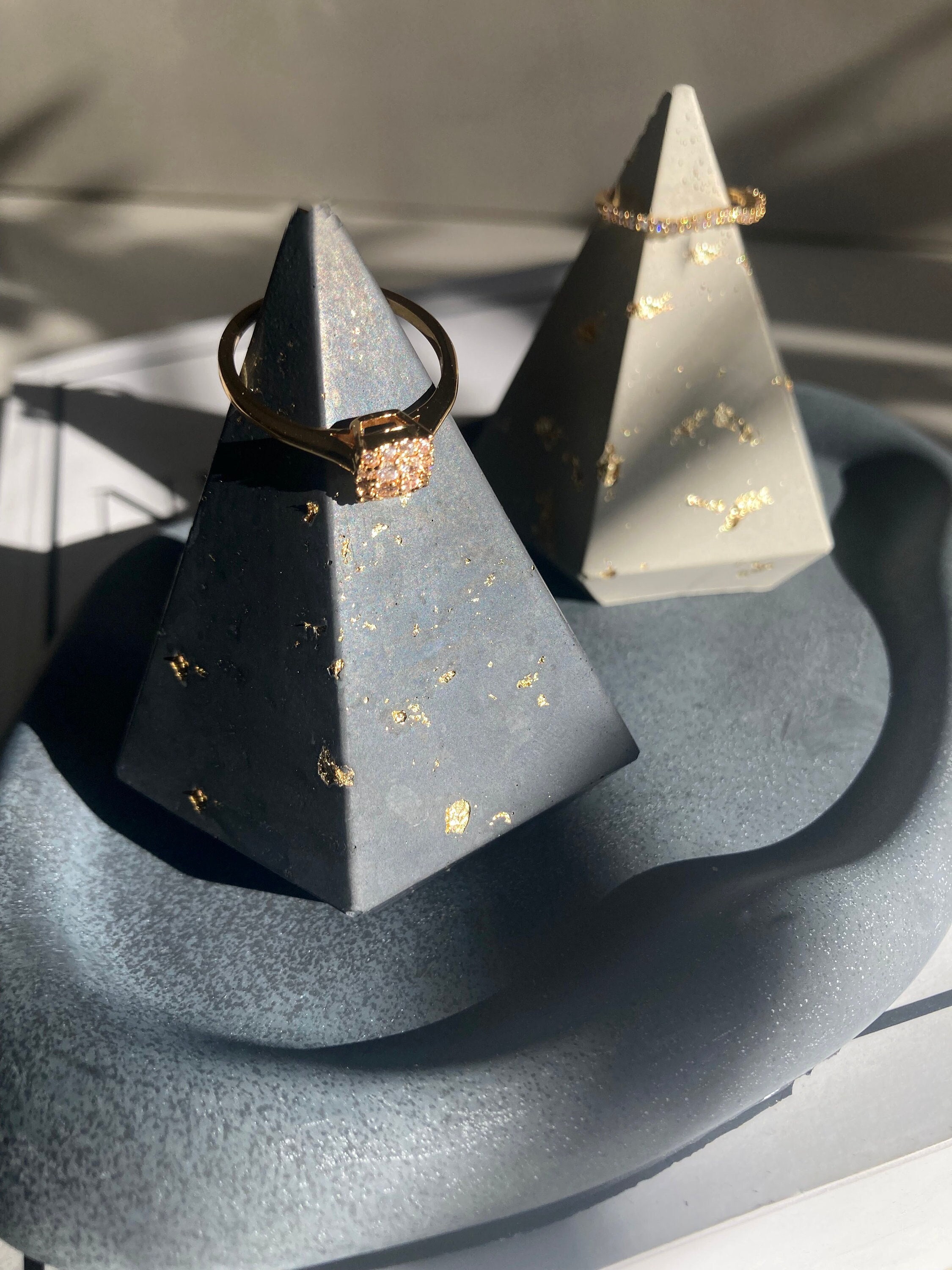 CONCRETE RING CONE, Ring Cone, Wedding Ring Tray, Concrete Ring Holder ...