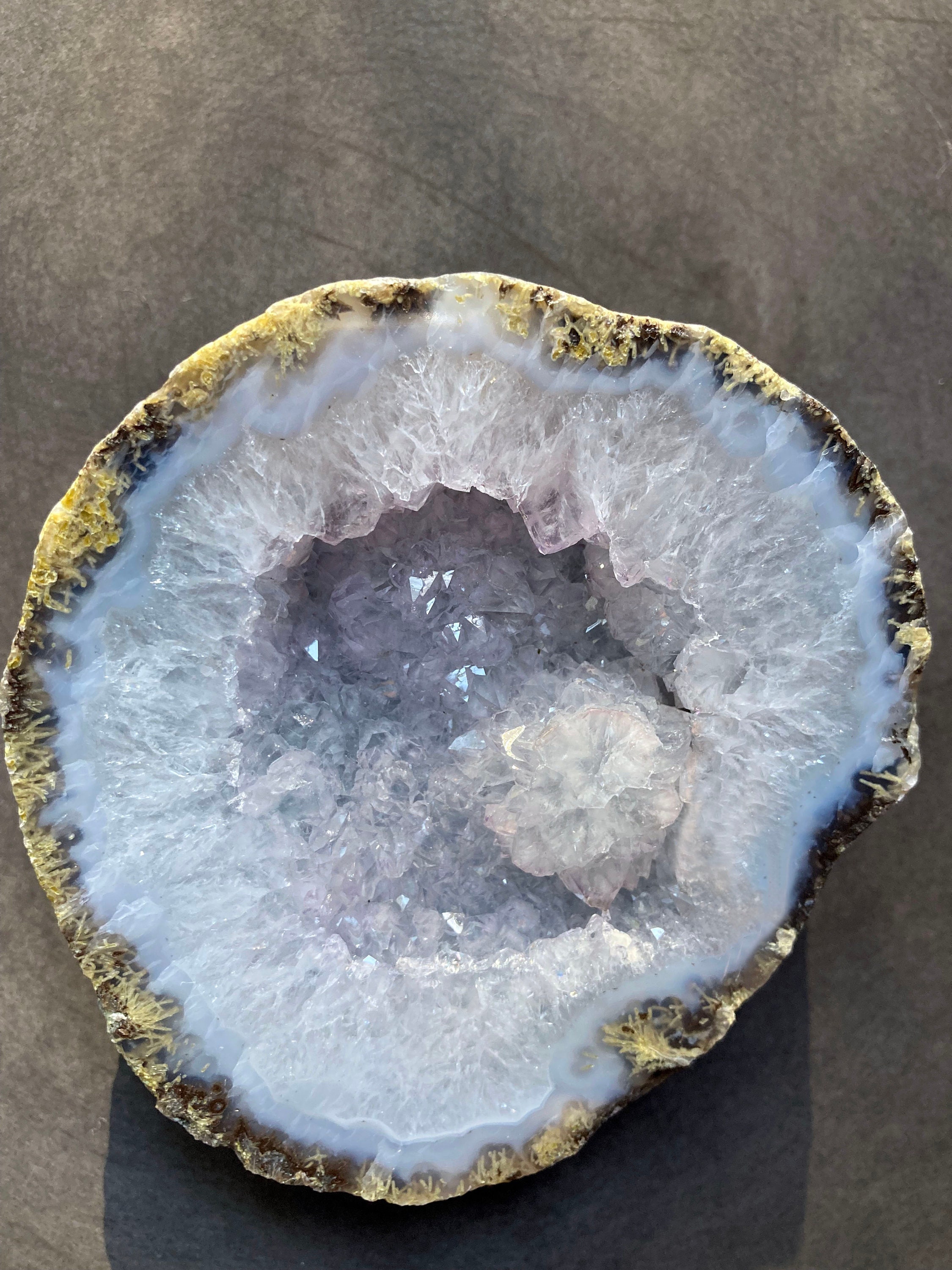 LAS CHOYAS COCONUT Polished Half, Agate Geode, Mexico Mineral, Polished ...