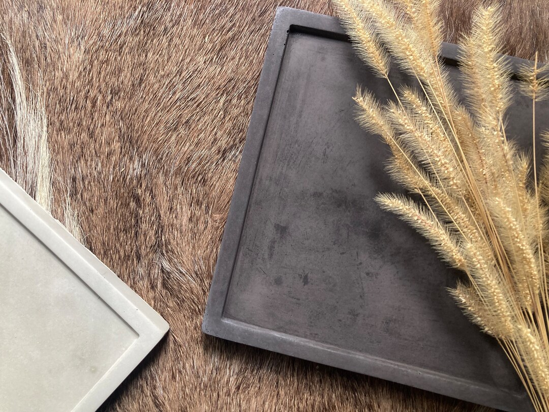 Square Concrete Catchall Tray: Modern Minimalist Decor - Etsy