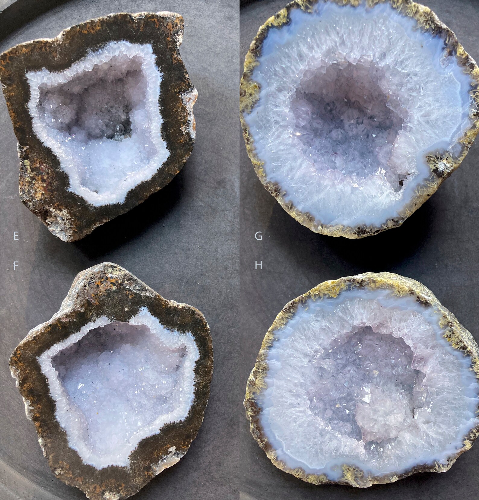 LAS CHOYAS COCONUT Polished Half, Agate Geode, Mexico Mineral, Polished Rock Specimen, Crystal ...
