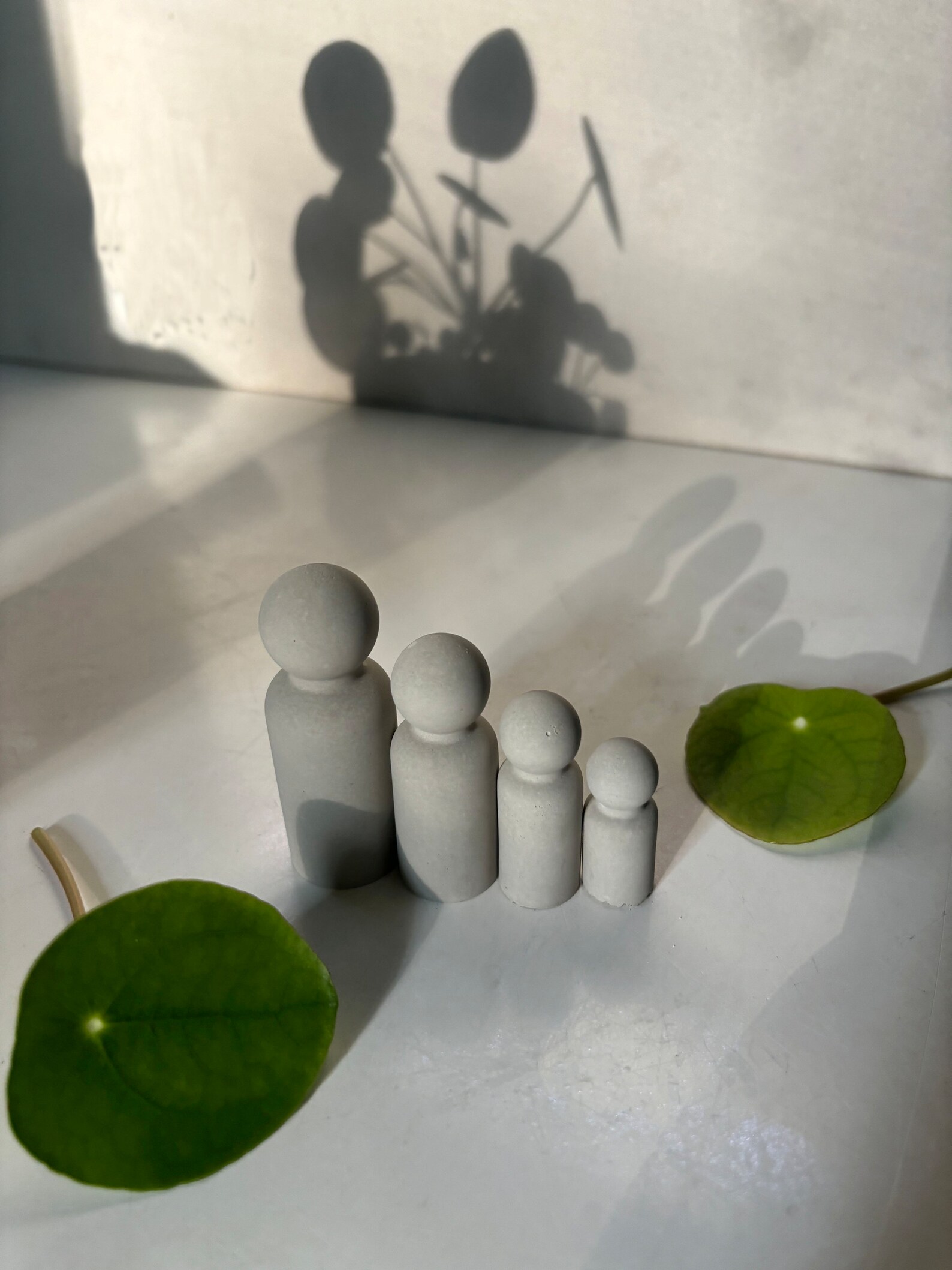 CONCRETE FAMILY FIGURES, Concrete Accent, Shelf Decor, Kid Dad Mom ...