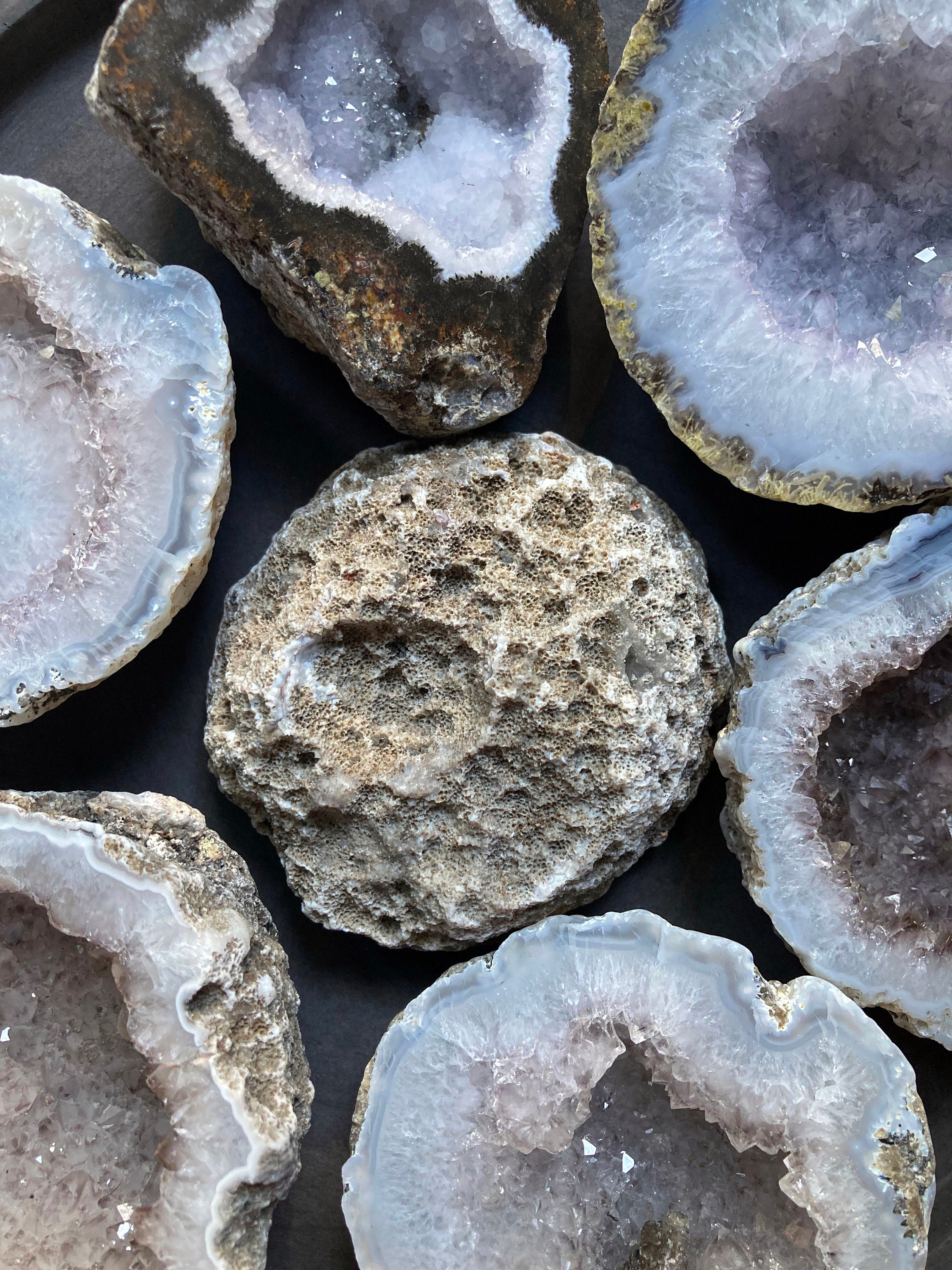 LAS CHOYAS COCONUT Polished Half, Agate Geode, Mexico Mineral, Polished ...