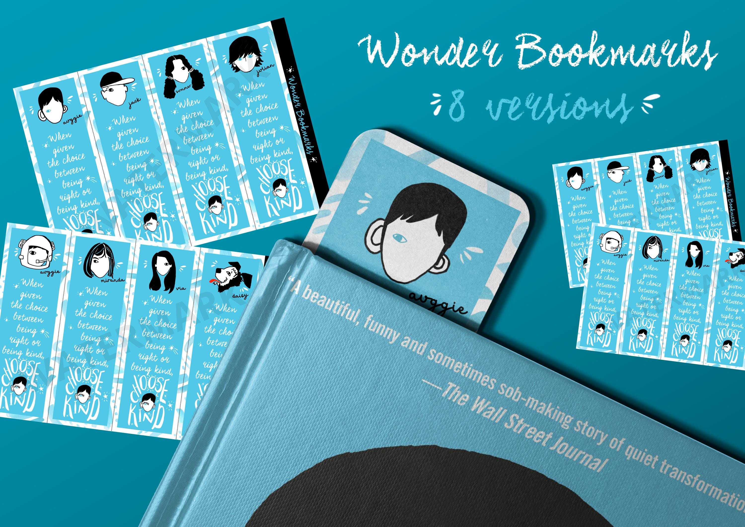 Wonder Choose Kind Printable Bookmarks | Wonder Book | Auggie & Friends ...