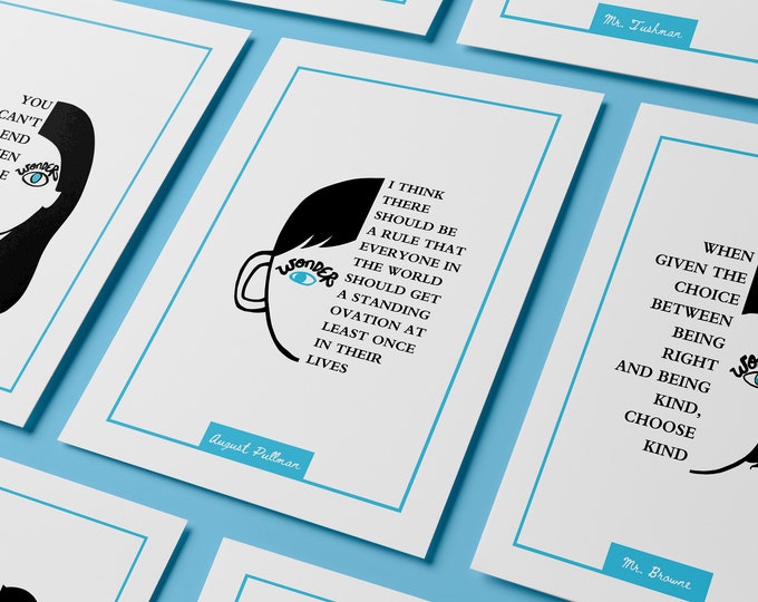 Wonder Movie Quote, Minimalist Movie Poster, Wonder Book Quote, RJ ...