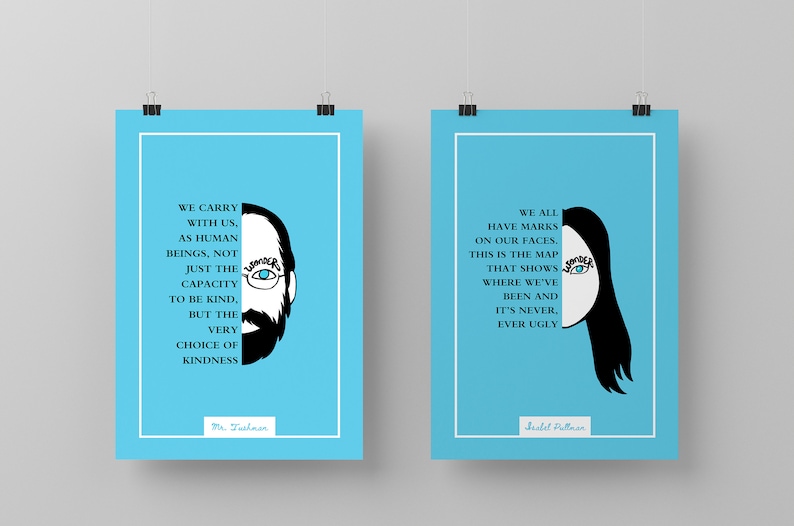 Wonder Book/movie Poster | Wonder Novel Quotes | 10 Posters (2 Color ...