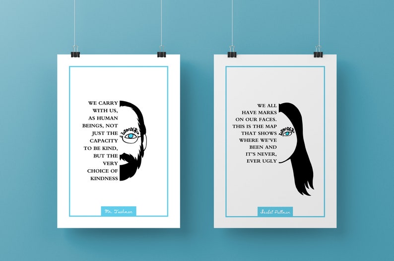 Wonder Book/movie Poster | Wonder Novel Quotes | 10 Posters (2 Color ...