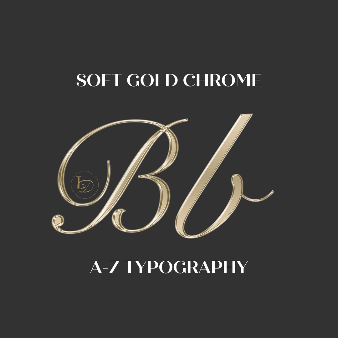 Chrome Alphabet Clipart, Gold Chrome Alphabet, Chrome Clipart, PNG Clip ...