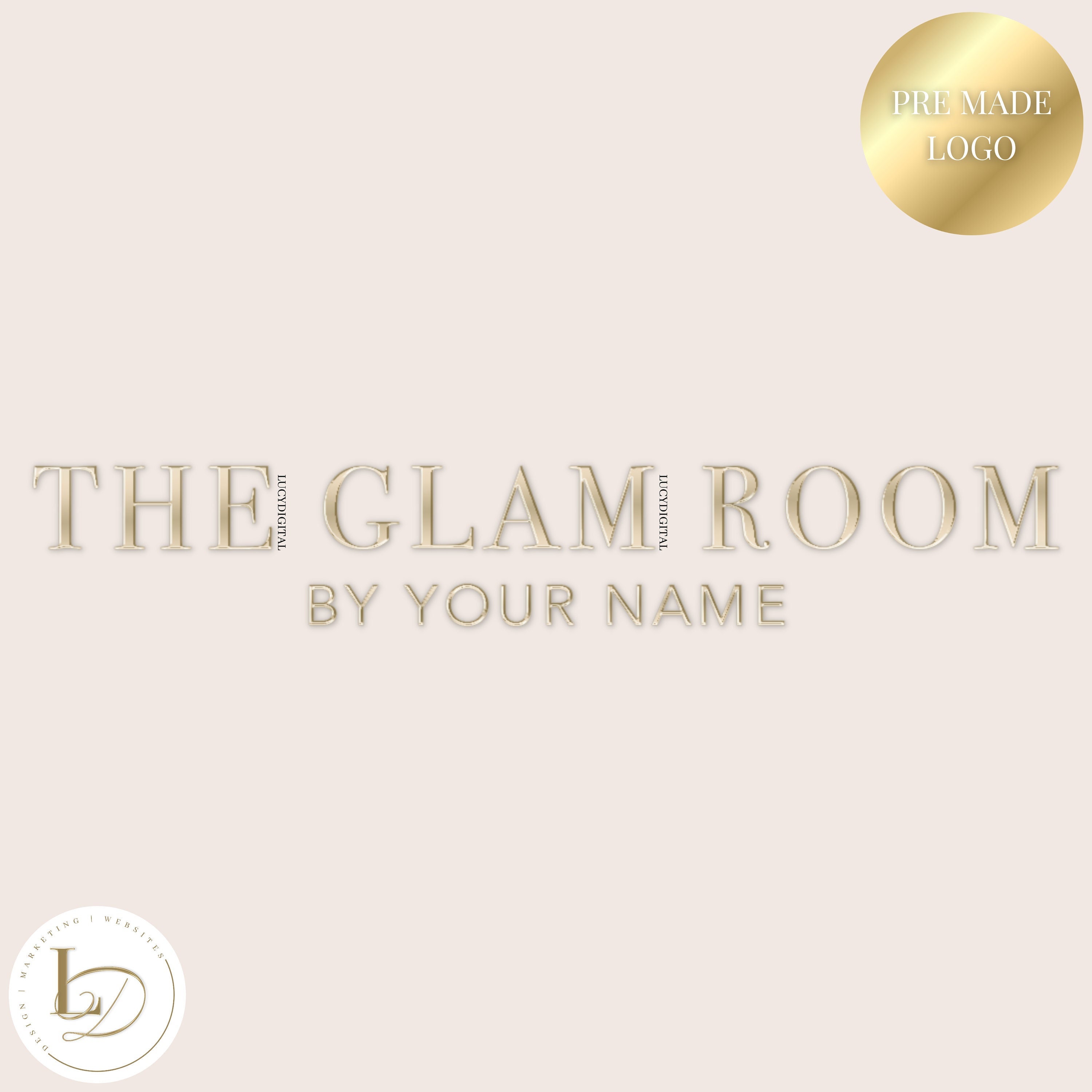 Glam Logo, Salon Logo, Lashes Logo, Premade Logo, Custom Logo ...