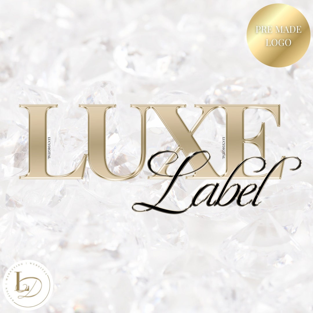 Luxe Logo, Luxury Logo, Premium Logo, Premade Logo, Custom Logo, Gold ...