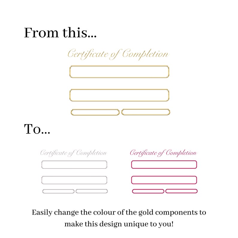 Editable Certificate of Completion | Certificate of Completion | Gold ...