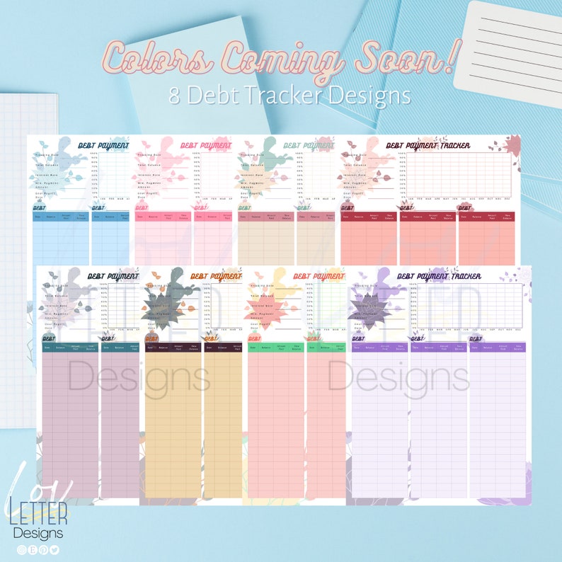 Earthy Pink Payoff Debt Tracker Instant Download Track Debt - Etsy