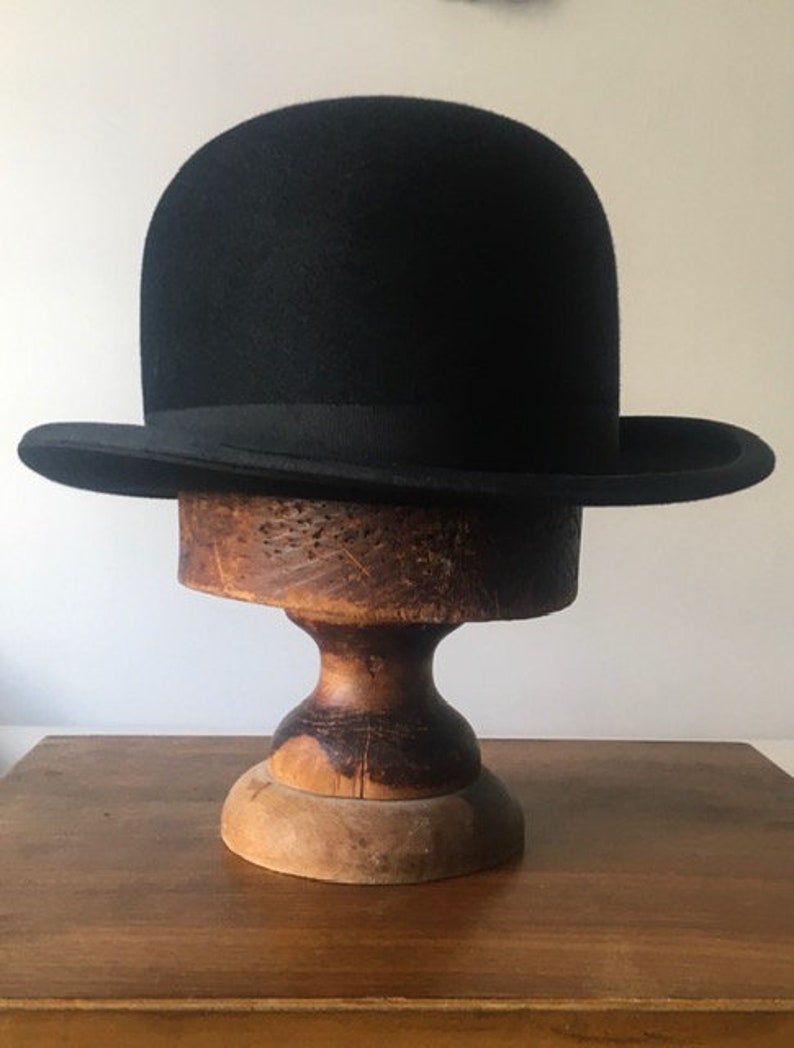 Vintage Black Bowler Hat. - Etsy